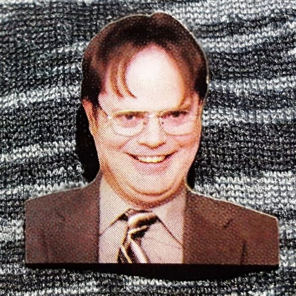 Holiday | Dwight Schrute The Office Enamel Pin Tie Gold Back | Poshmark